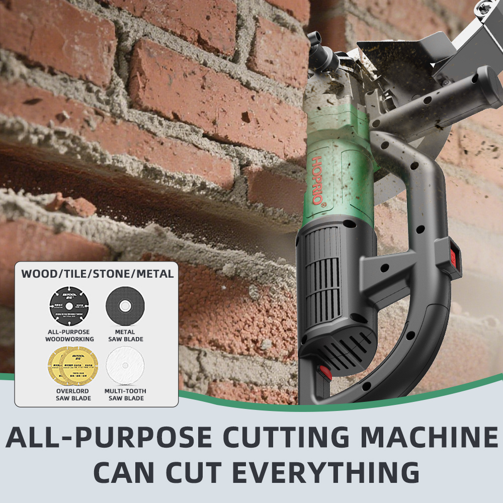 4000W AC Brushless Wall Slotting Machine Concrete Wall Cutter High Power Dust Free Wet Cutting ...